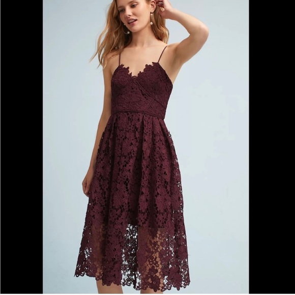 Donna Morgan | Dresses | Plum Colored Lace Donna Morgan Dress | Poshmark